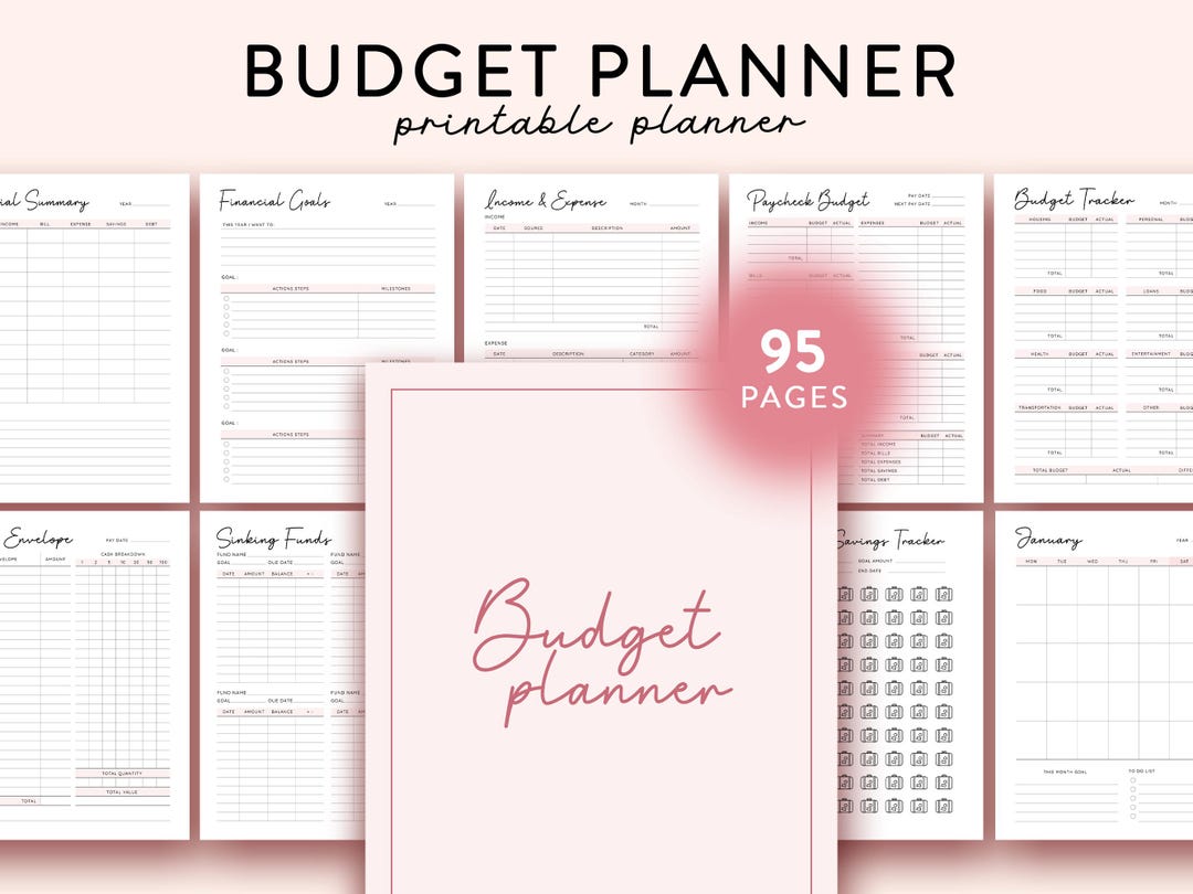 2025 Budget Planner Printable, Financial Planner Bundle Finance Journal ...
