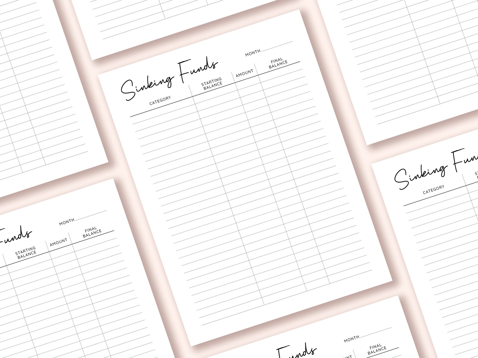 Sinking Funds Tracker Printable Sinking Funds Tracker Sheet, Sink Funds ...