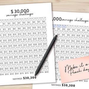Savings Challenge Bundle Printable, 100 Envelope Challenge, Money Saving Challenge Budget ...