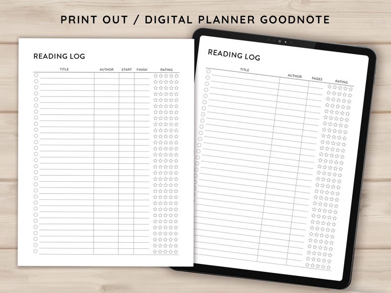 Reading Log Printable, Reading Tracker Printable, Reading Minutes ...