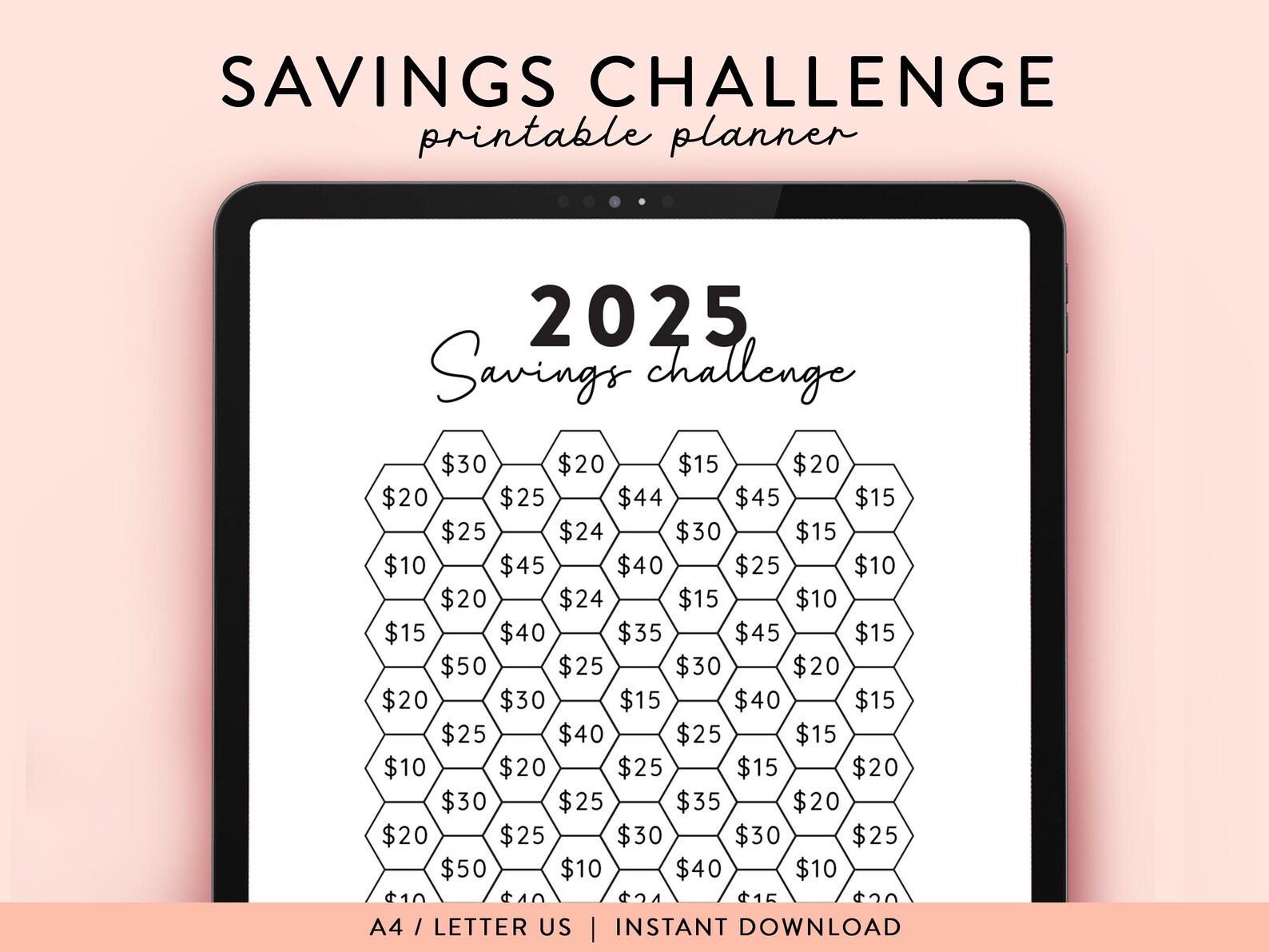 2025 Savings Challenge Printable, Save 2025 Challenge Low Budget ...