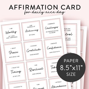30 Days Affirmation Cards Printable, Vision Board Printables ...