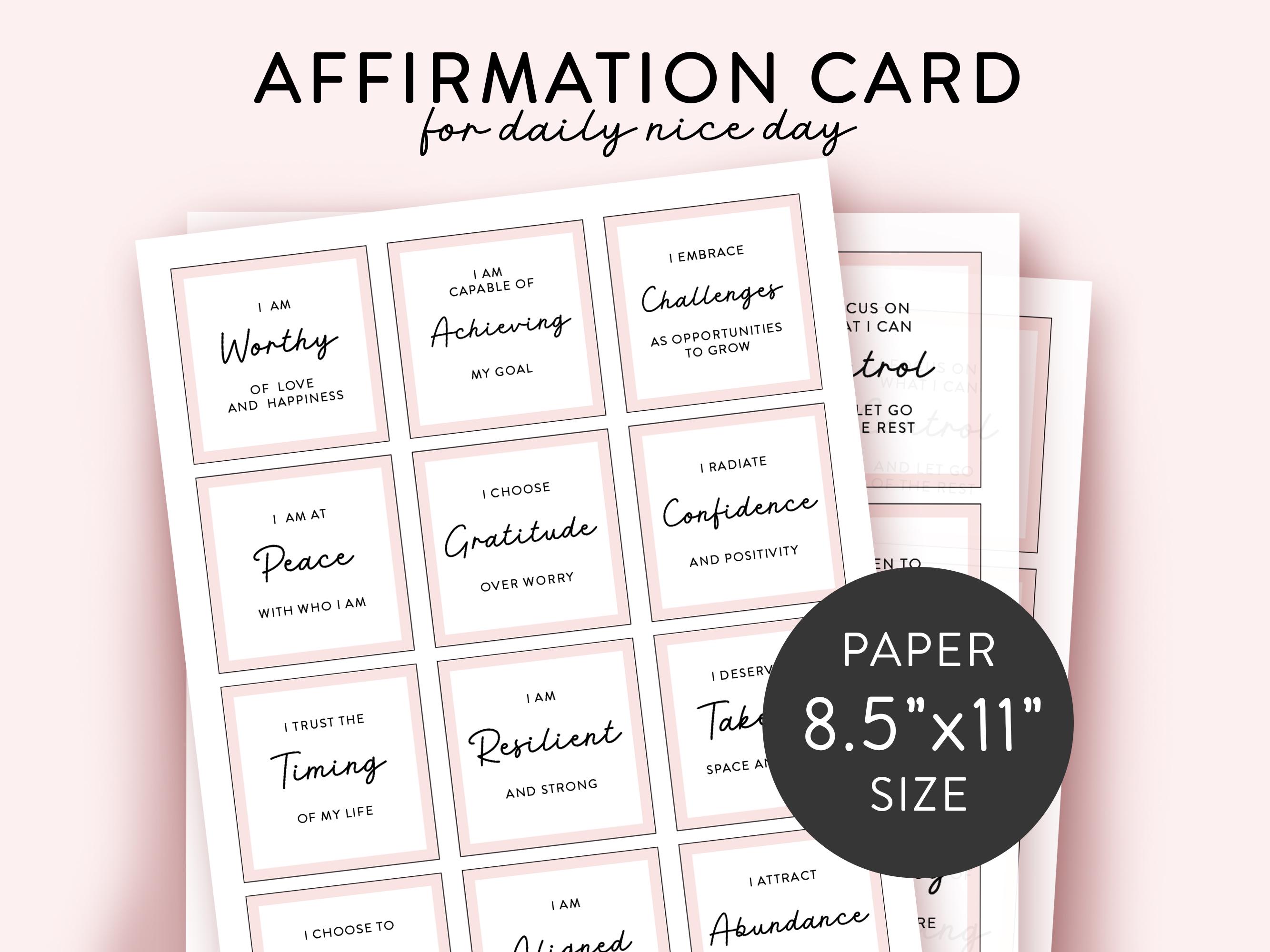 30 Days Affirmation Cards Printable, Vision Board Printables ...