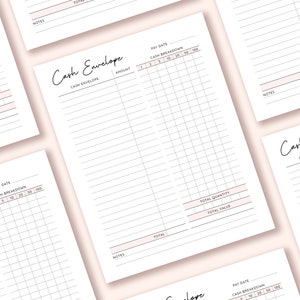 Cash Envelope Breakdown, Cash Breakdown Sheet, Budget Breakdown ...