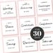 30 Days Affirmation Cards Printable, Vision Board Printables ...