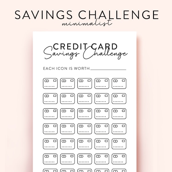 Savings Challenge Printable - Etsy