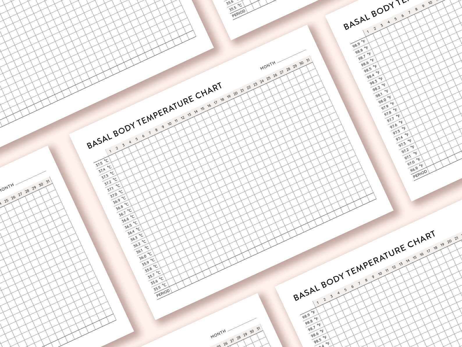 Basal Body Temperature Tracker Printable BBT Tracker, Basal Body ...
