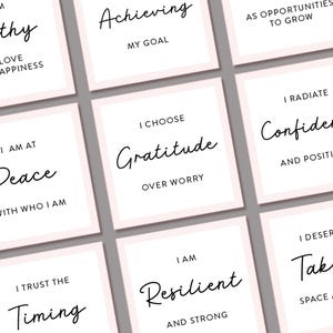 30 Days Affirmation Cards Printable, Vision Board Printables ...