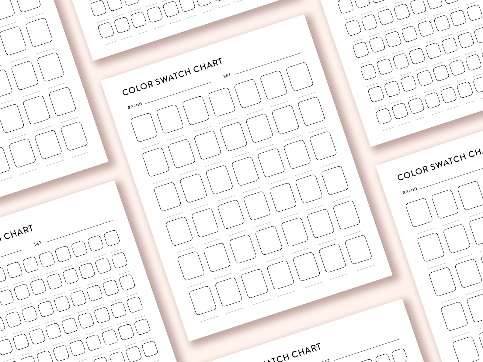Color Swatch Chart Blank Color Chart Printable Color Swatch Template ...