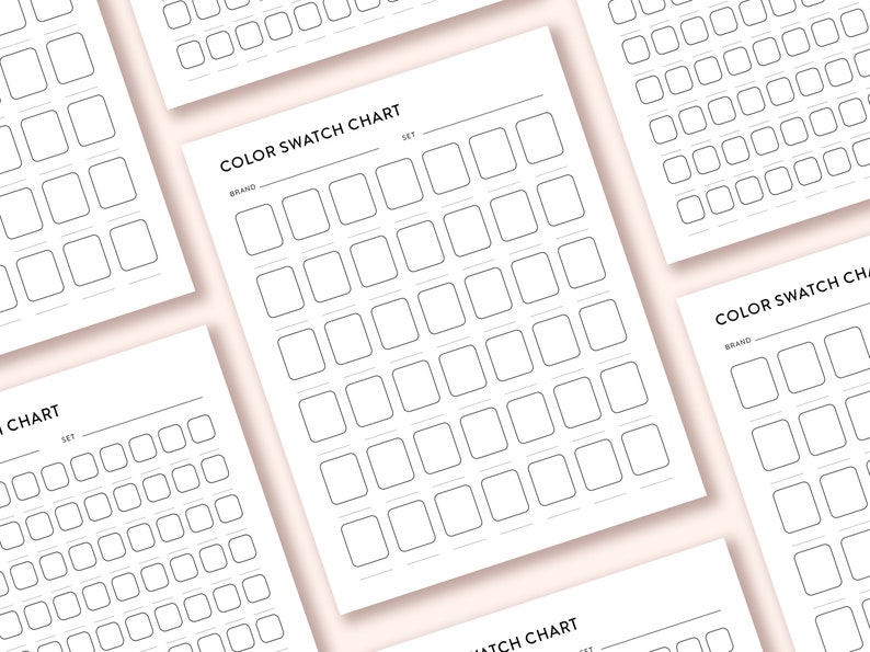 Color Swatch Chart Blank Color Chart Printable Color Swatch Template ...