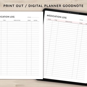 Medication Tracker Printable, Medication Log, Medication Chart ...
