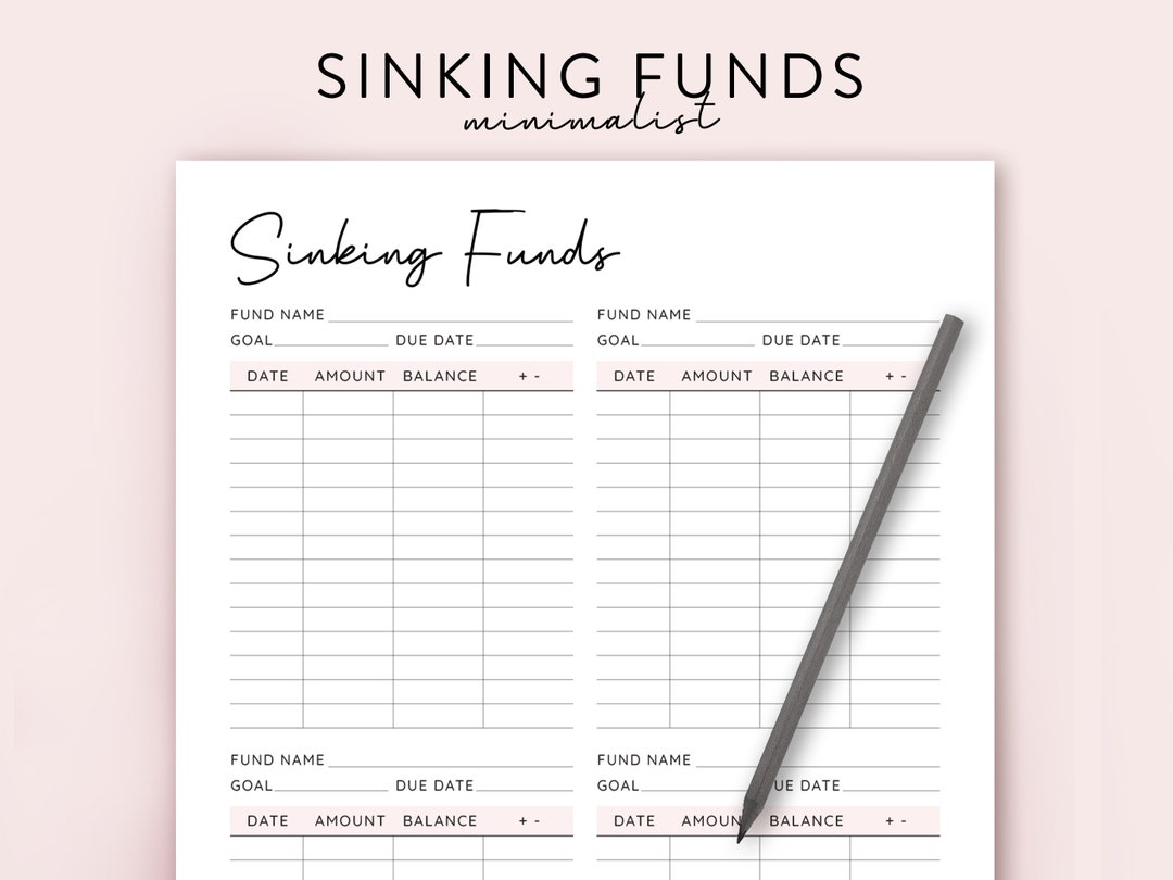 Sinking Funds Tracker Printable Sinking Funds Tracker Sheet - Etsy