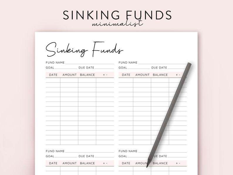 Sinking Funds Tracker Printable Sinking Funds Tracker Sheet - Etsy