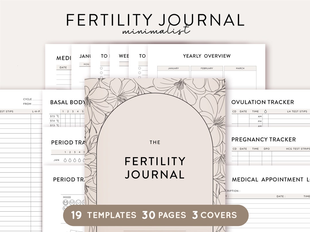 Fertility Journal Ovulation Tracker Printable, BBT Chart, Pregnancy ...