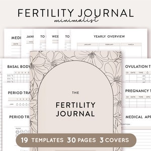 Fertility Journal Ovulation Tracker Printable, BBT Chart, Pregnancy ...