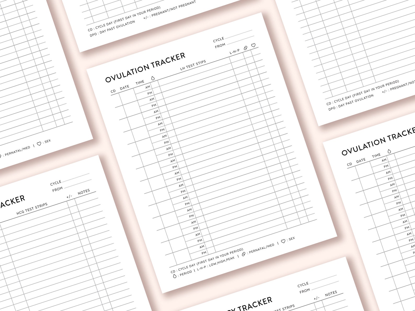 Ovulation Test Strips Tracker, Ovulation Tracker Printable, Ovulation ...