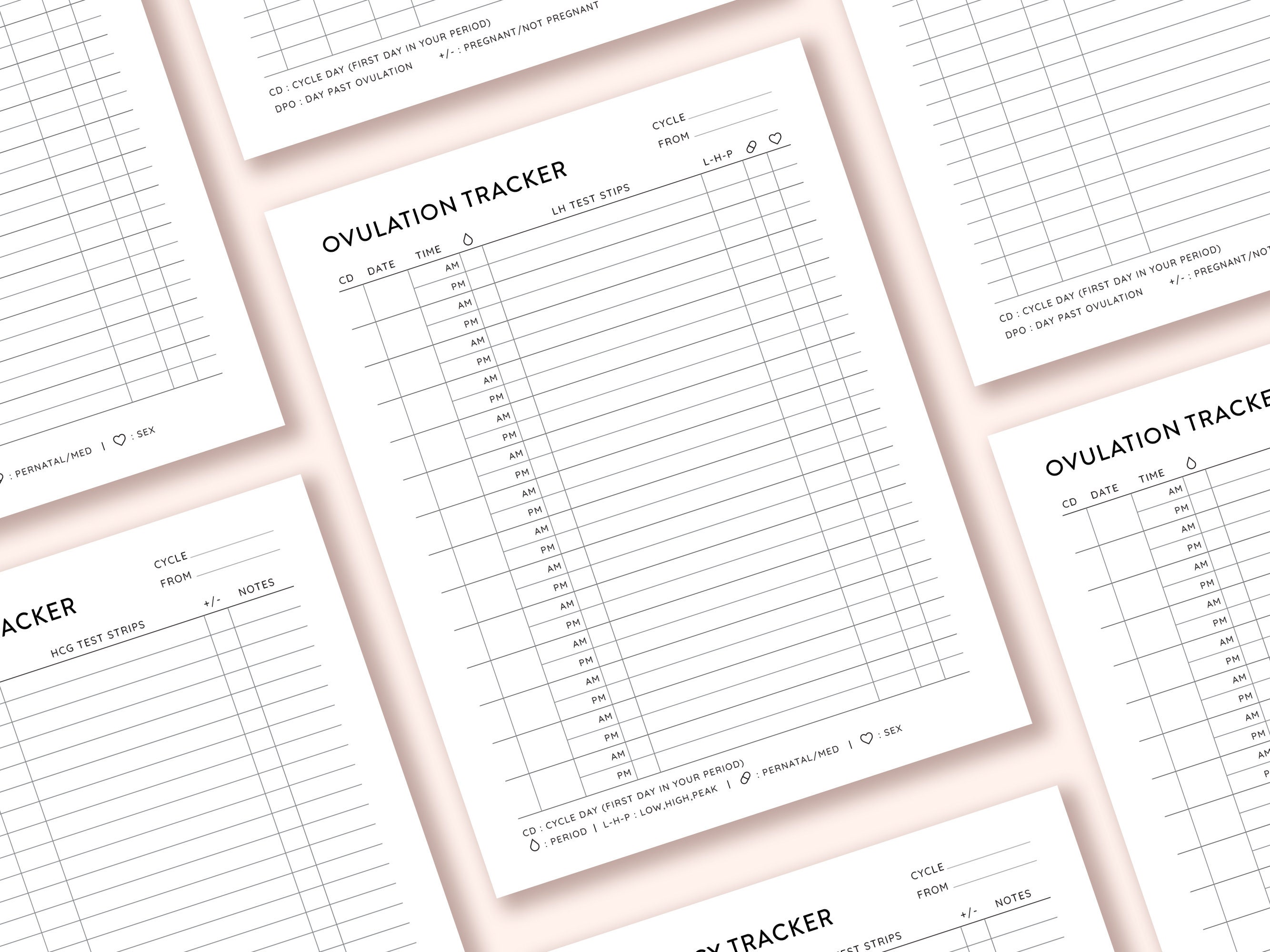 Ovulation Test Strips Tracker, Ovulation Tracker Printable, Ovulation ...