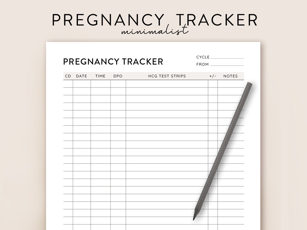 Pregnancy Test Strips Tracker, Pregnancy Test Tracker Ovulation ...