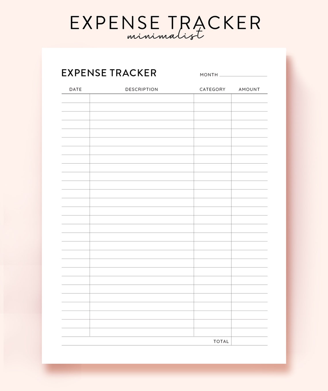 Income Tracker Printable Expense Tracker Printable, Income Log Monthly ...