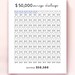50000 Savings Challenge Printable, 50K Savings Challenge, 100 Envelope ...