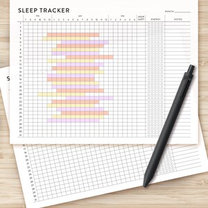 Sleep Tracker Printable, Monthly Sleep Tracker Planner Printable PDF ...