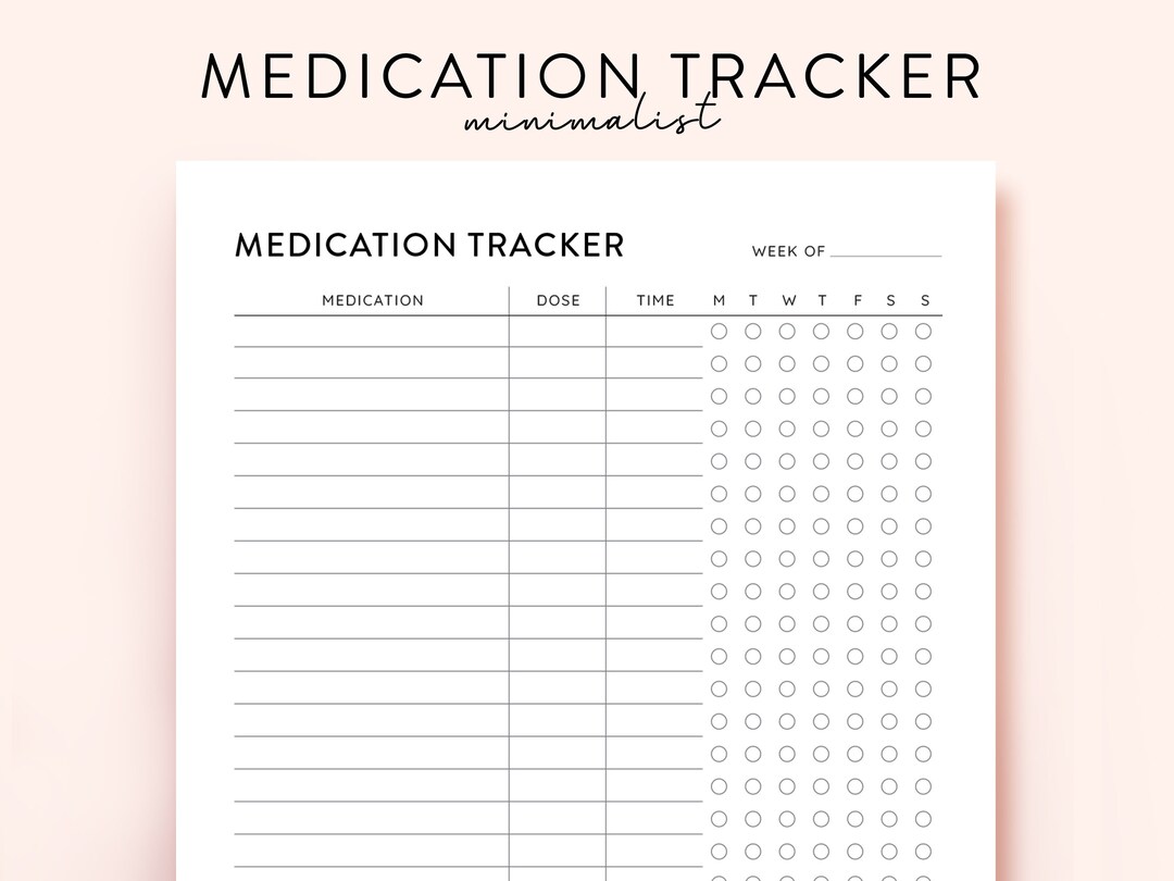 Medication Chart Printable Medication Log Medication Tracker Medication ...