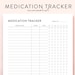 Medication Chart Printable Medication Log Medication Tracker - Etsy