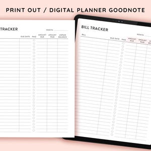 Monthly Bill Payment Tracker Printable, Financial Planner Printable ...