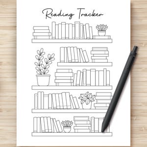 Bookshelf Reading Tracker Printable, Shelf Reading Tracker, Reading ...