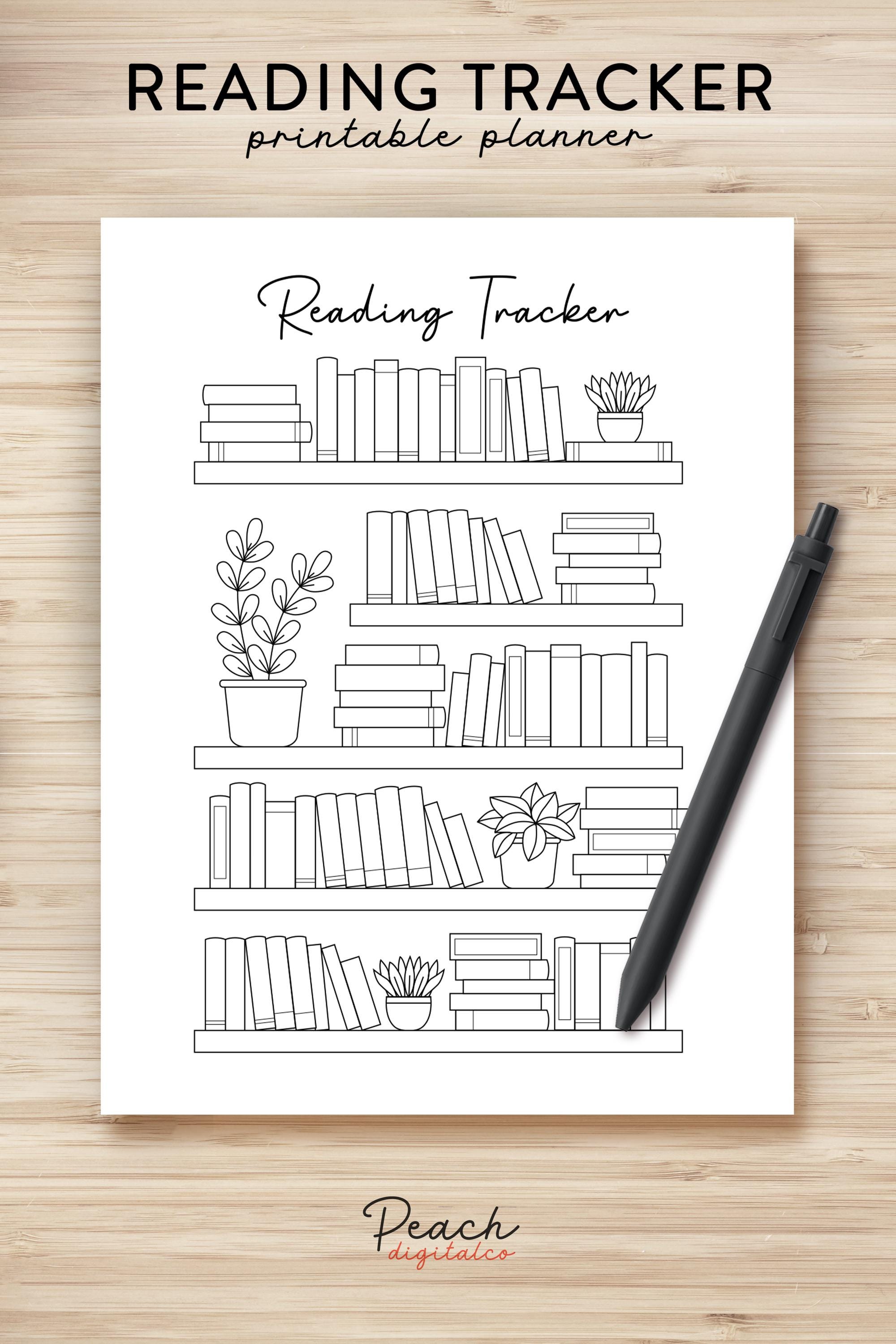 Bookshelf Reading Tracker Printable, Shelf Reading Tracker, Reading ...