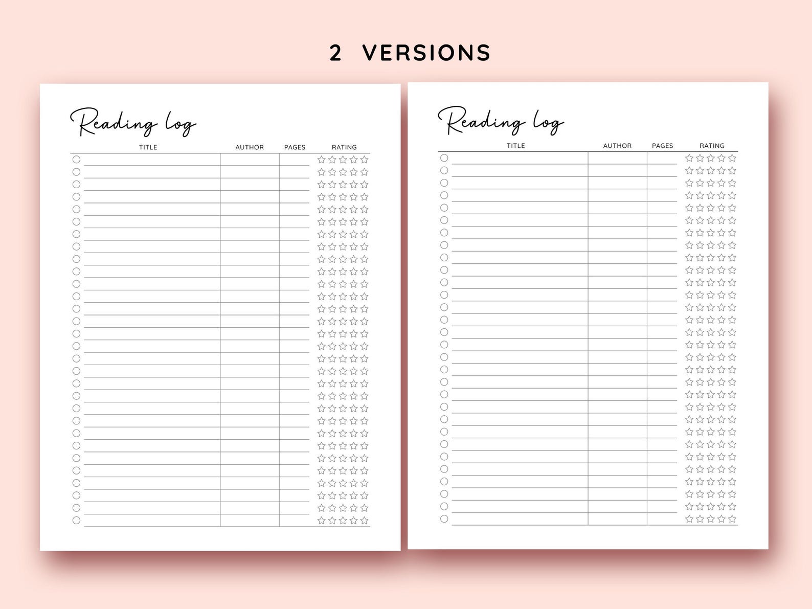Reading Log Printable, Reading Tracker Printable, Reading Tracker ...