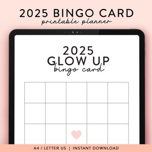2025 Glow up Bingo Card Printable, 2025 Bingo Card, New Year's ...
