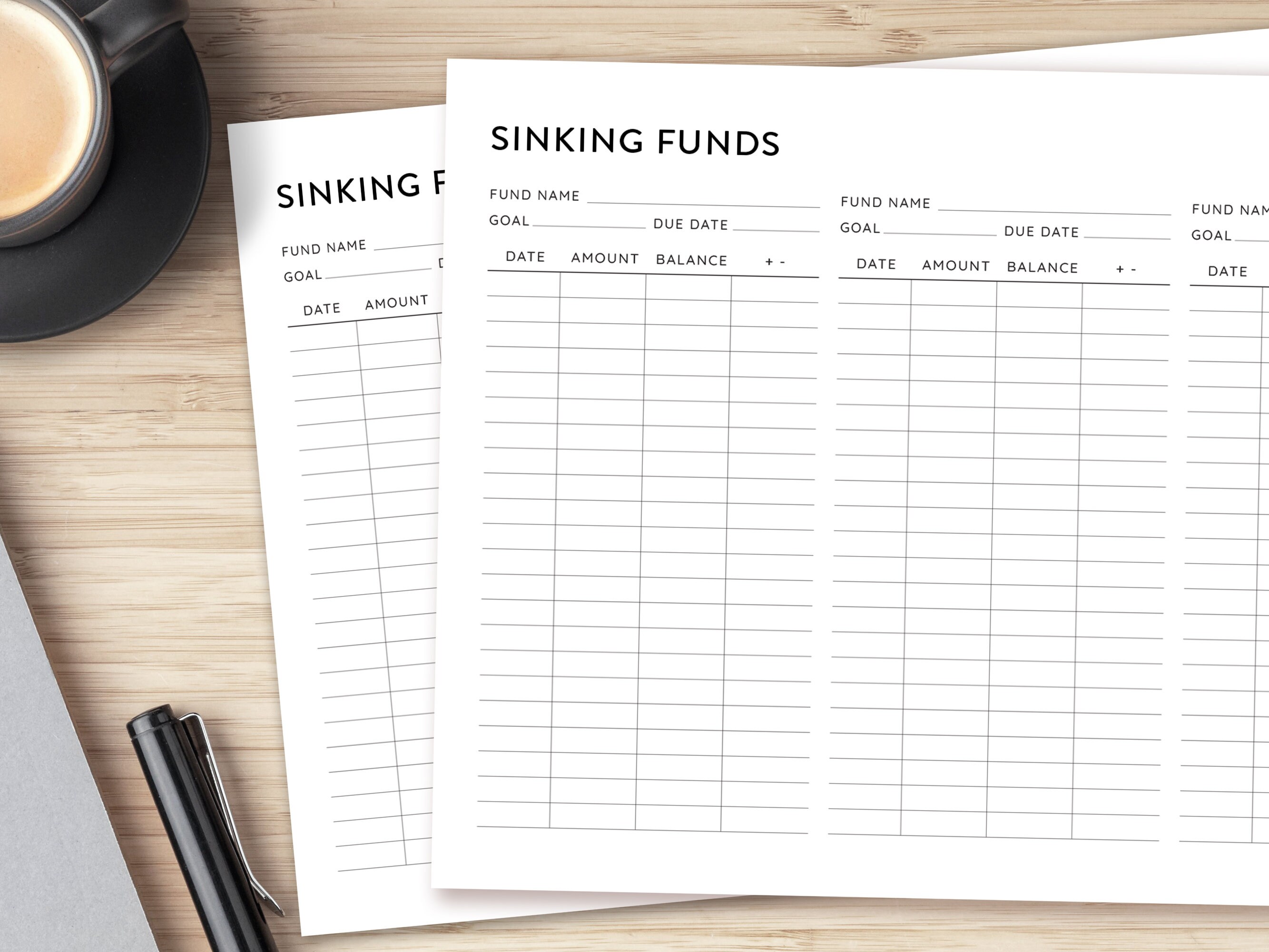 Sinking Funds Tracker Printable Landscape Sinking Funds Tracker Sheet ...