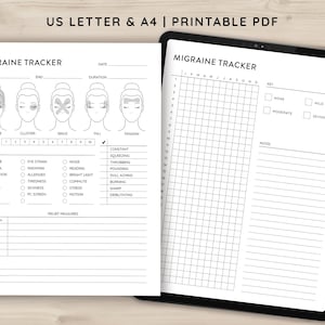 Migraine Tracker Printable, Headache Template, Migraine Track Headache ...