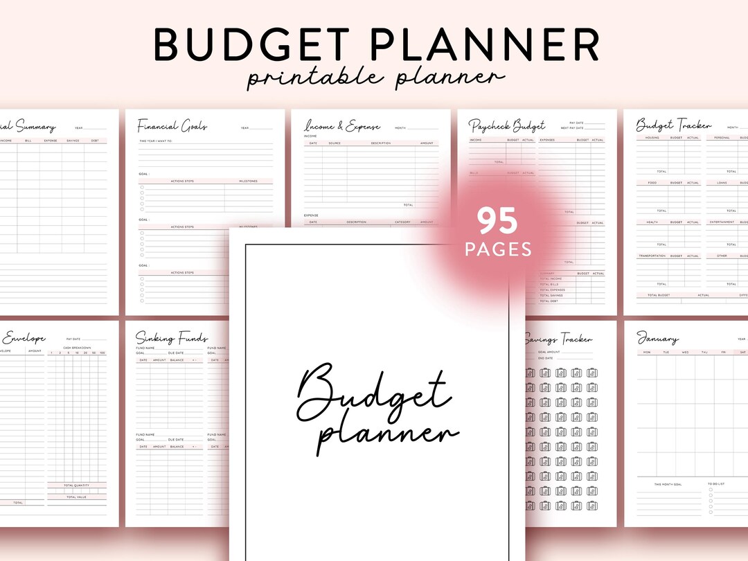 2025 Budget Planner Printable, Financial Planner Bundle Finance Journal ...