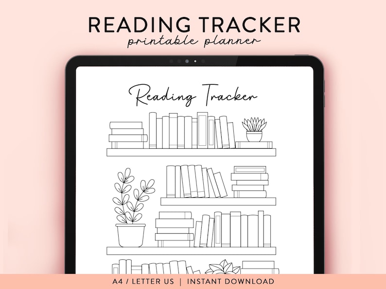 Bookshelf Reading Tracker Printable, Shelf Reading Tracker, Reading ...