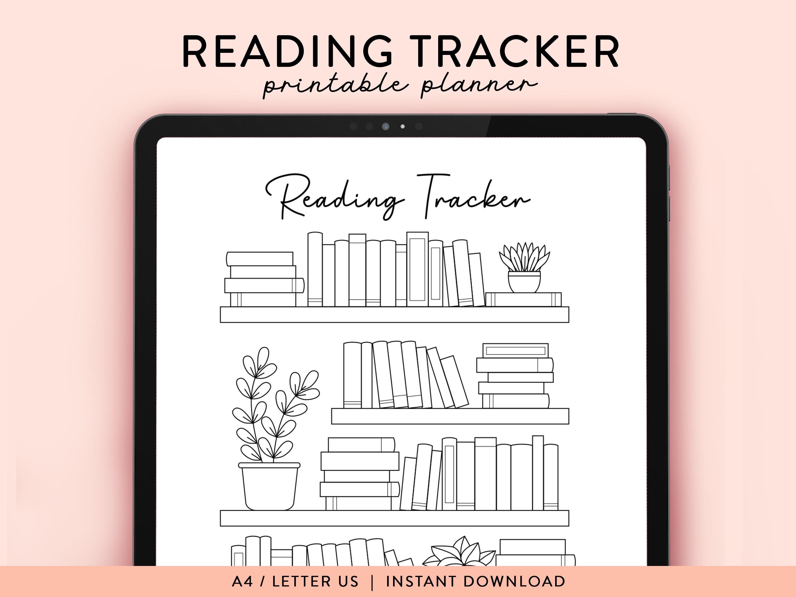Bookshelf Reading Tracker Printable, Shelf Reading Tracker, Reading ...