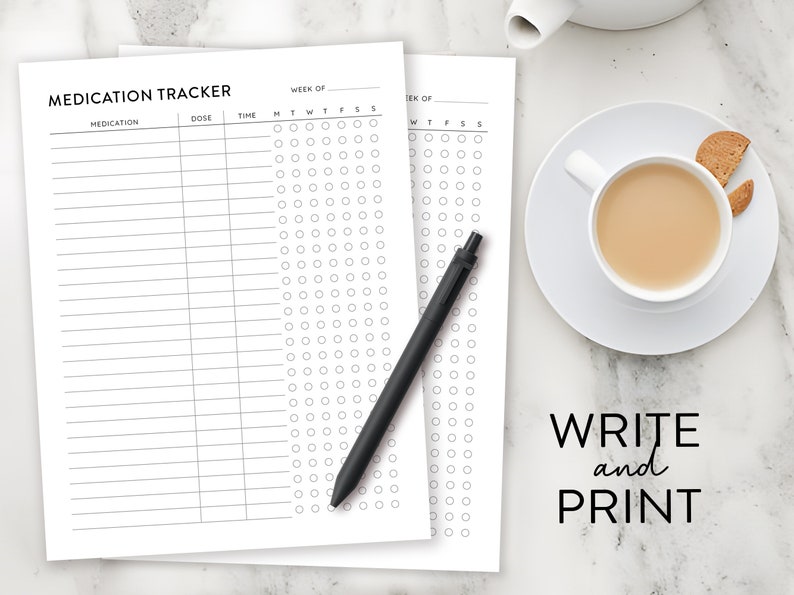 Medication Chart Printable Medication Log Medication Tracker Medication ...