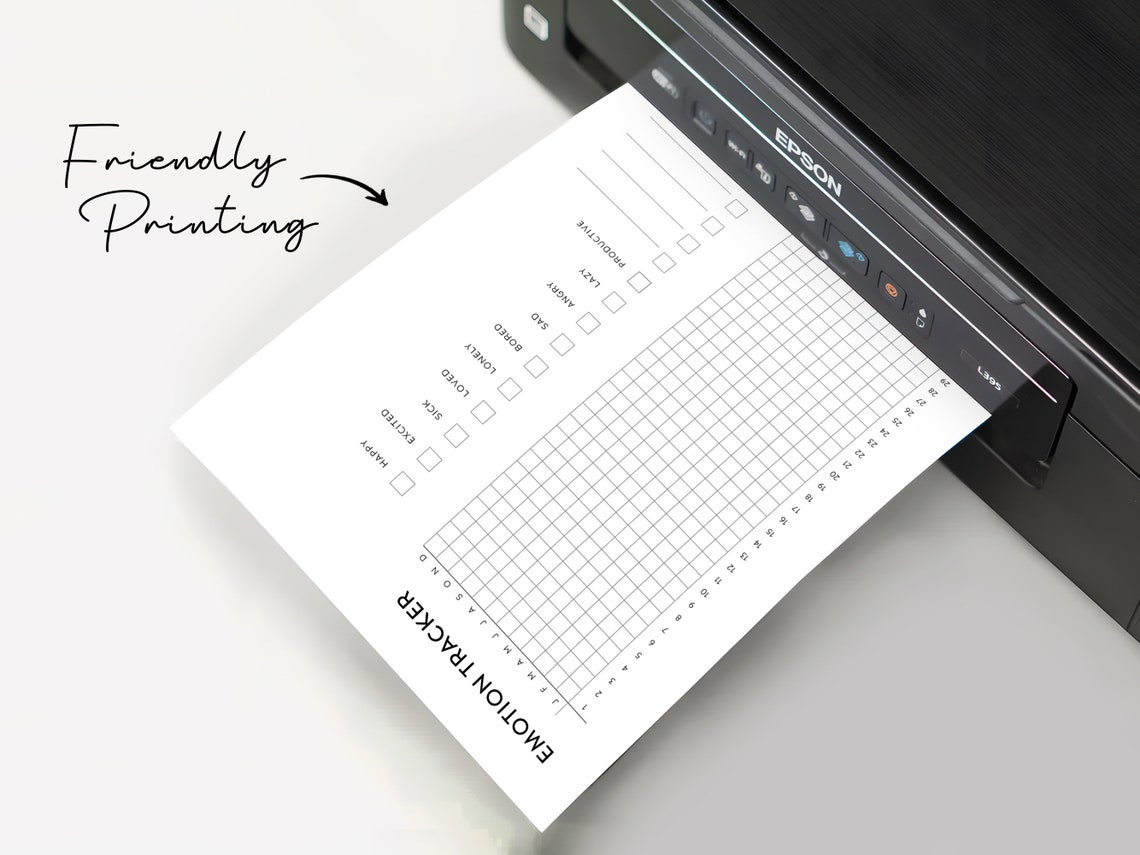 Emotion Tracker Printable Mood Tracker Template, Emotion Mood Tracker ...