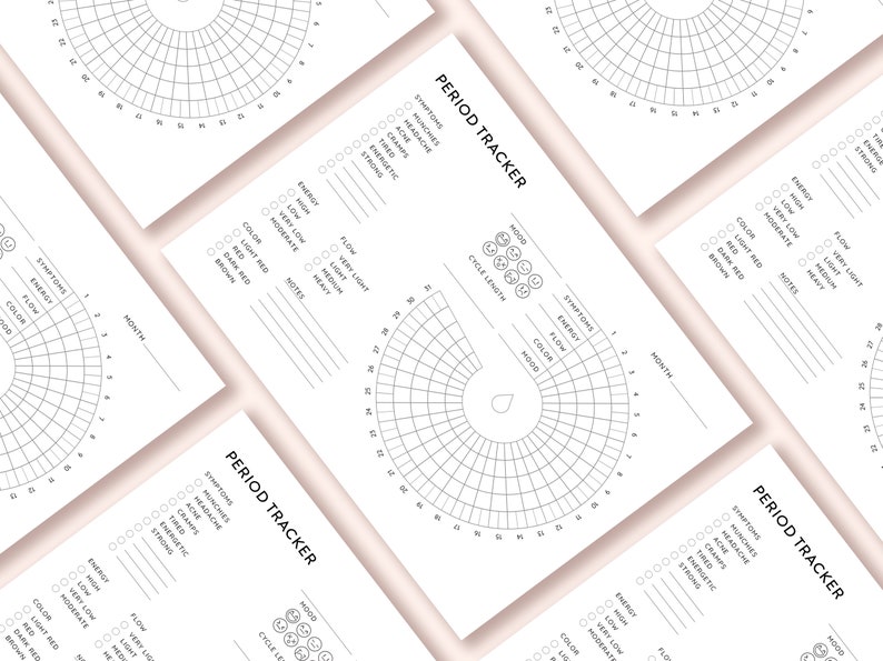 Minimal Period Tracker Digital Women Period Planner Landscape ...