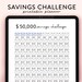 50000 Savings Challenge Printable, 50K Savings Challenge, 100 Envelope ...