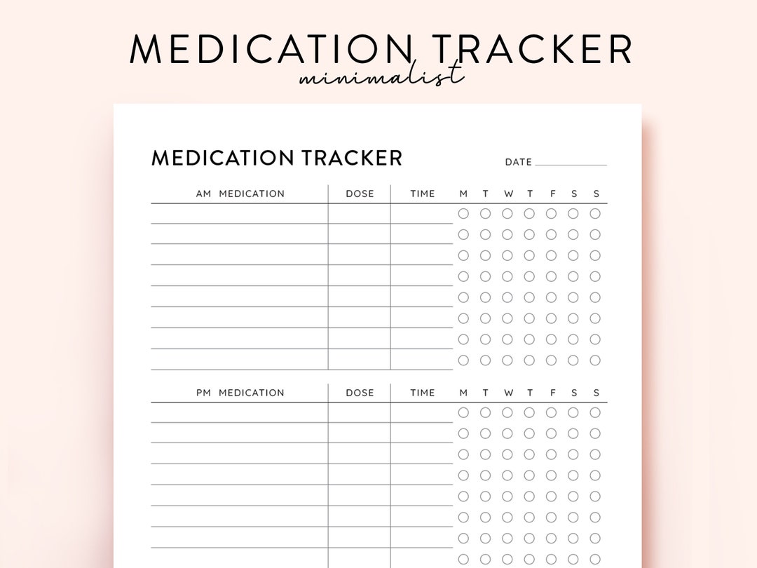 Medication Tracker Printable Medication Log Medication Chart Medication ...
