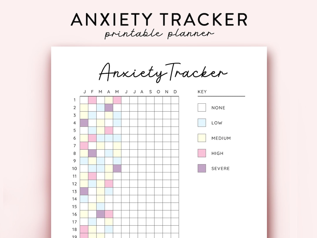 Anxiety Tracker Printable, Anxiety Log, Journal Page Printable, Track ...