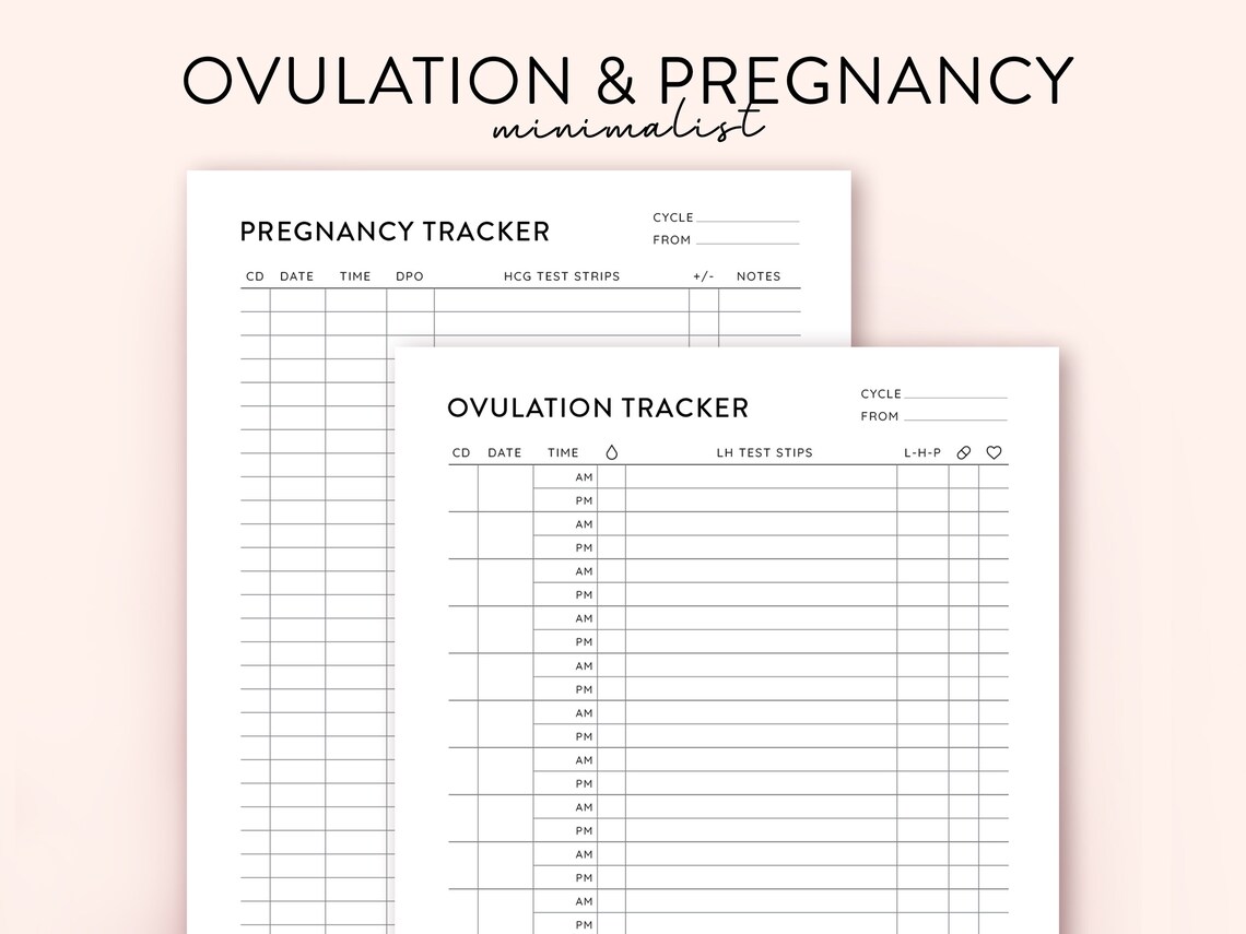 Ovulation Test Strips Tracker, Ovulation Tracker Printable, Ovulation ...