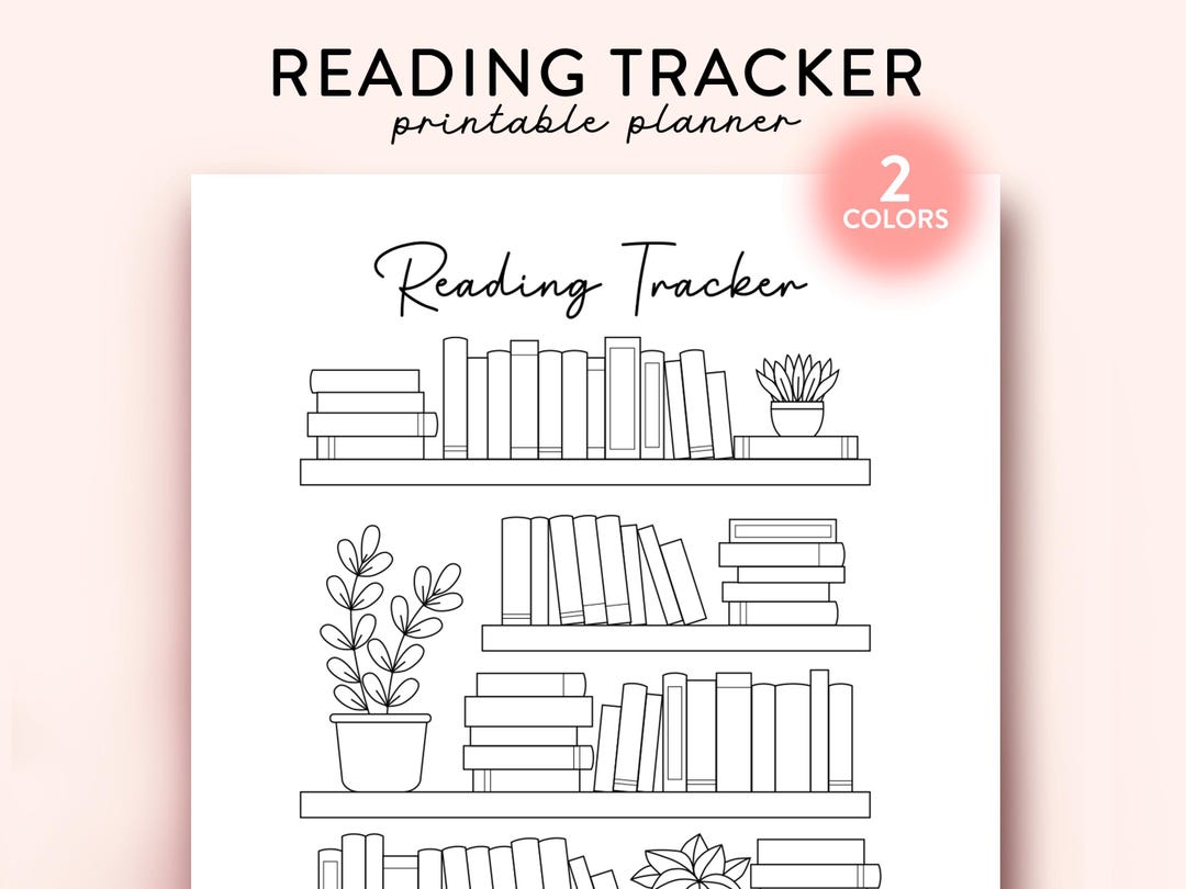 Bookshelf Reading Tracker Printable, Shelf Reading Tracker, Reading ...