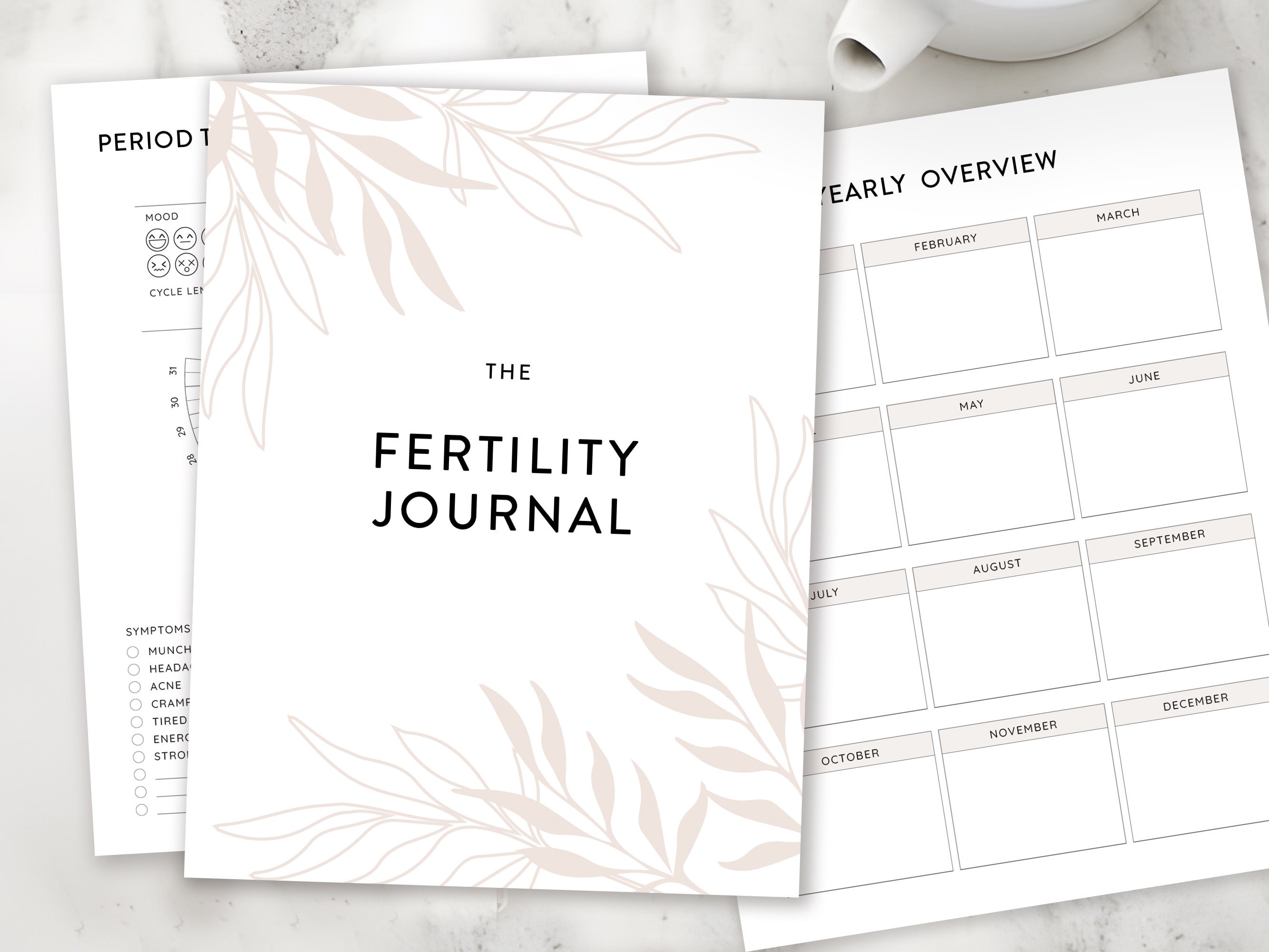Fertility Journal Ovulation Tracker Printable, BBT Chart, Pregnancy ...