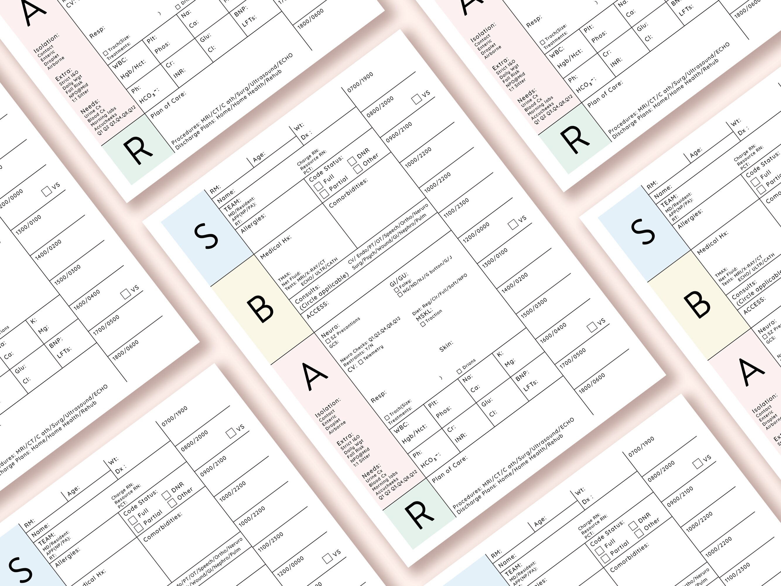SBAR Nursing Report Sheet, Nurse Brain Sbar Report Sheet ICU Report ...