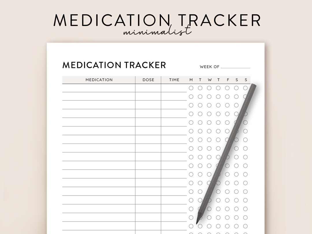 Medication Chart Printable Medication Log Medication Tracker Medication ...