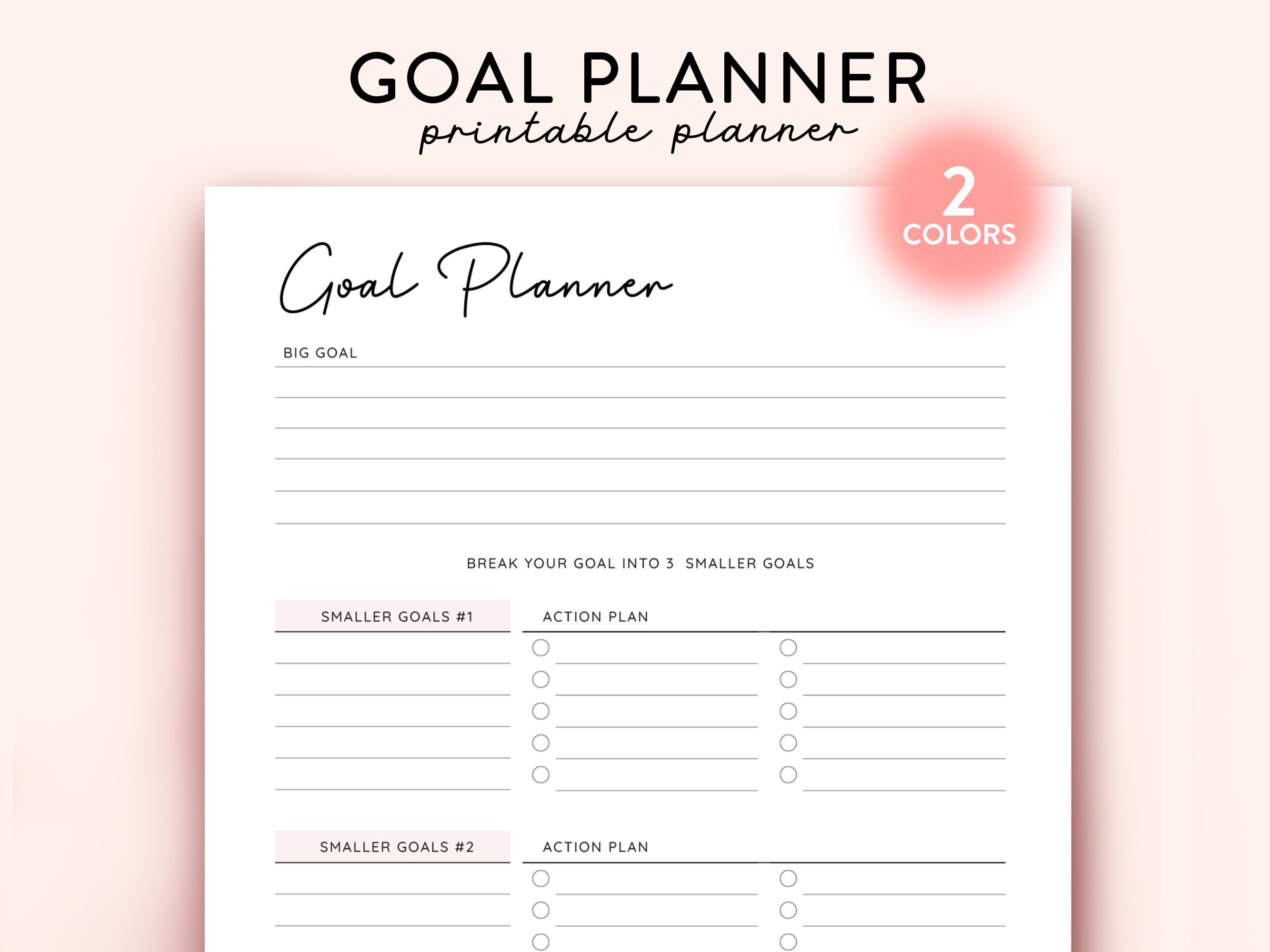 2025 Goal Settings Worksheet Printable, Goal Planner Printable Goal ...