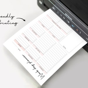 Editable Work Planner Template, Work Day Organizer Printable Daily ...
